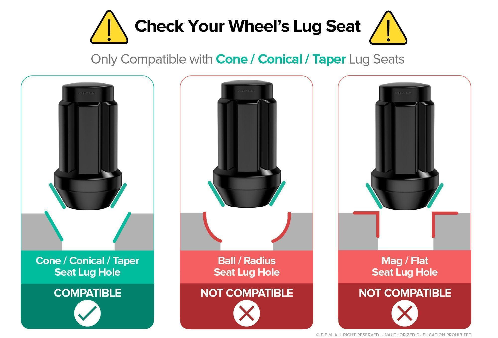 Conical lug nuts store